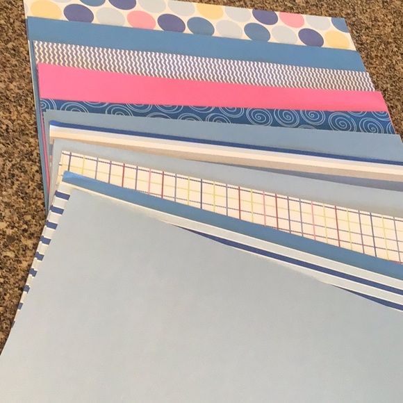 Scrapbook | Office | Sunburn Designs Blue Loose Cardstock Scrapbook ...
